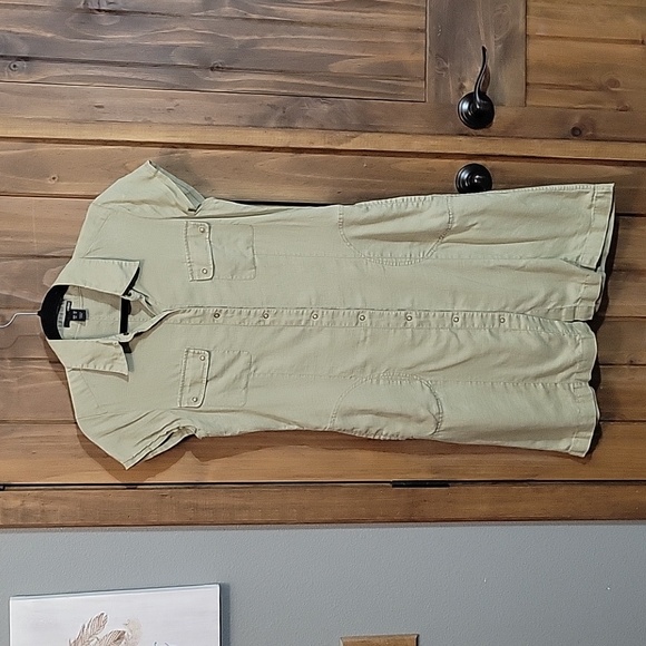 H&M | Dresses | 0 Linen Snap Up Dress | Poshmark